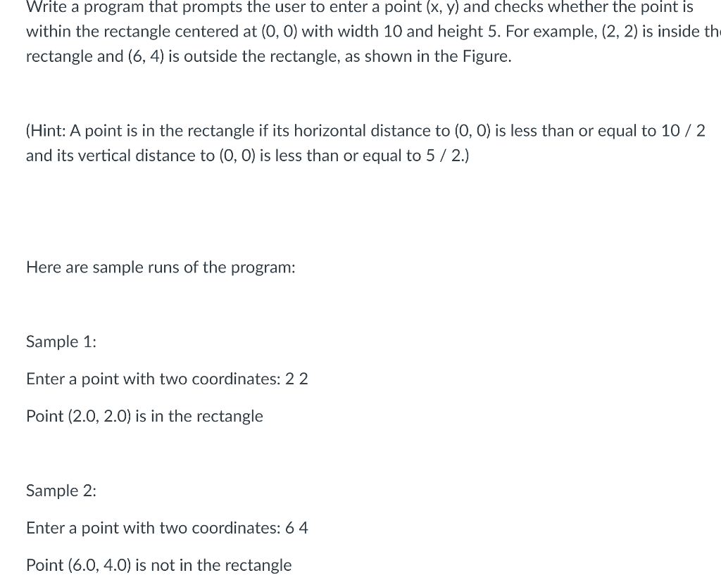 Solved Write a program that prompts the user to enter a | Chegg.com