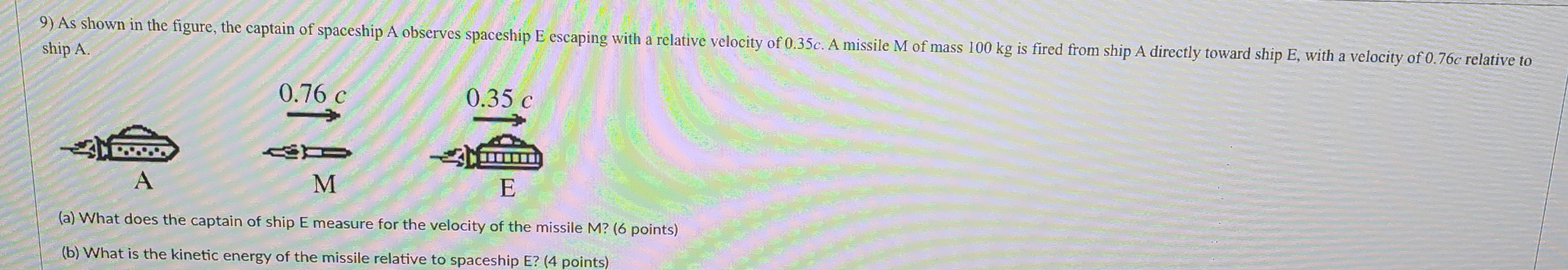 Solved ship A. (a) What does the captain of ship E measure | Chegg.com