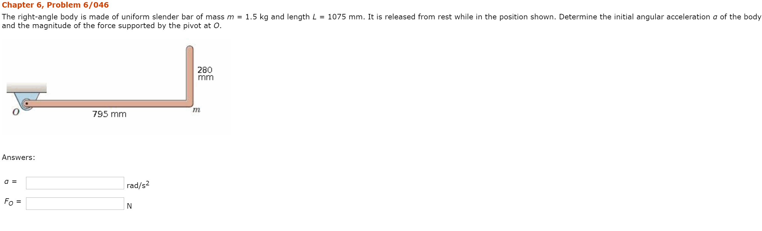 Solved Chapter 6, Problem 6/046 The right-angle body is made | Chegg.com