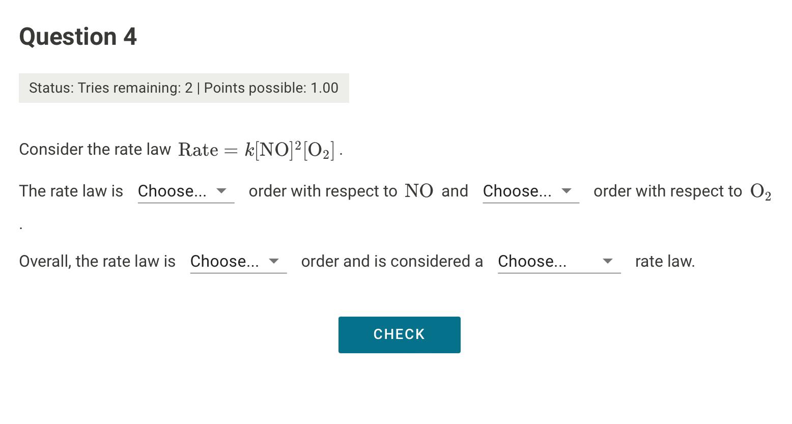 Status: Tries remaining: 2 | Points possible: 1.00 | Chegg.com