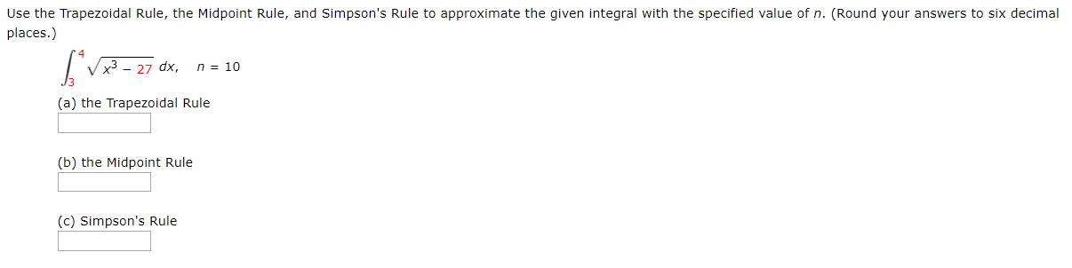 Solved Use the Trapezoidal Rule, the Midpoint Rule, and | Chegg.com
