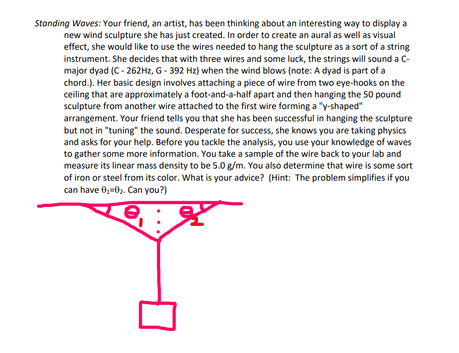 Solved For the advice, what should the length of each string | Chegg.com