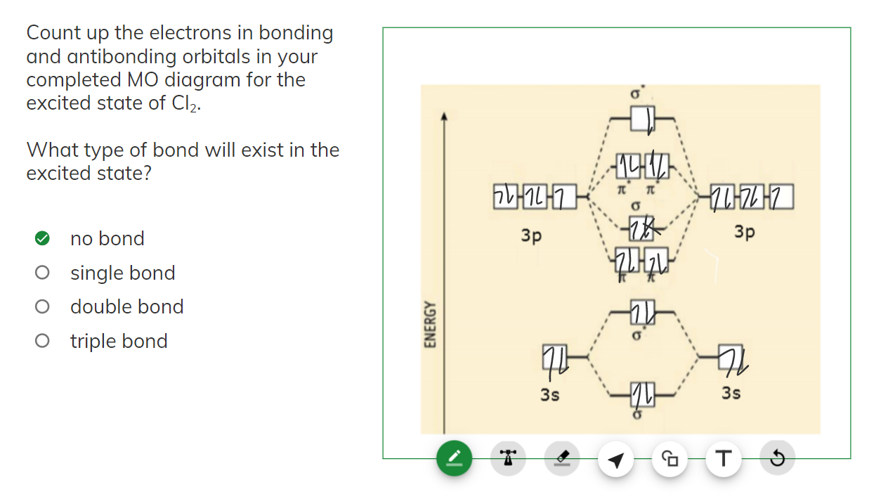 Solved Count Up The Electrons In Bonding And Antibonding