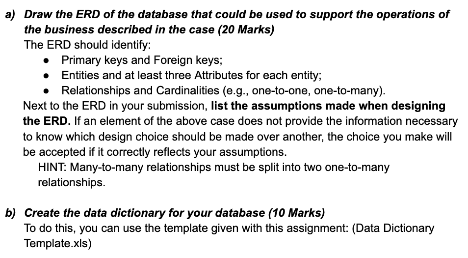 Solved c) Implement the ERD using MS Access (20 Marks) Using | Chegg.com Solved c) Implement the ERD using MS Access (20 Marks) Using | Chegg.com