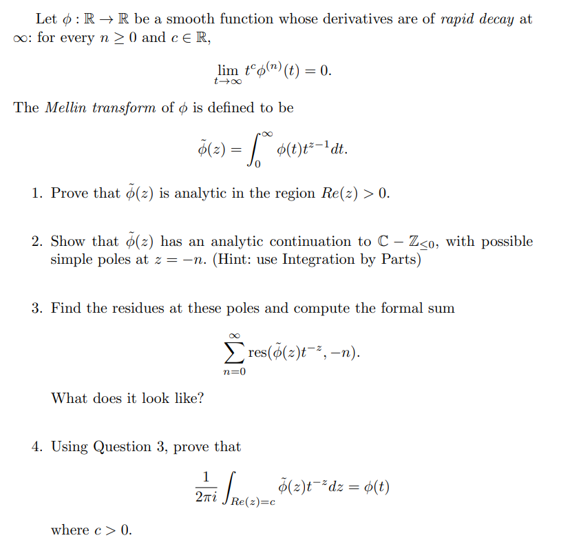 Solved Let ϕ:R→R be a smooth function whose derivatives are | Chegg.com