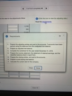 Solved Requirement 3. Complete the worksheet for the | Chegg.com