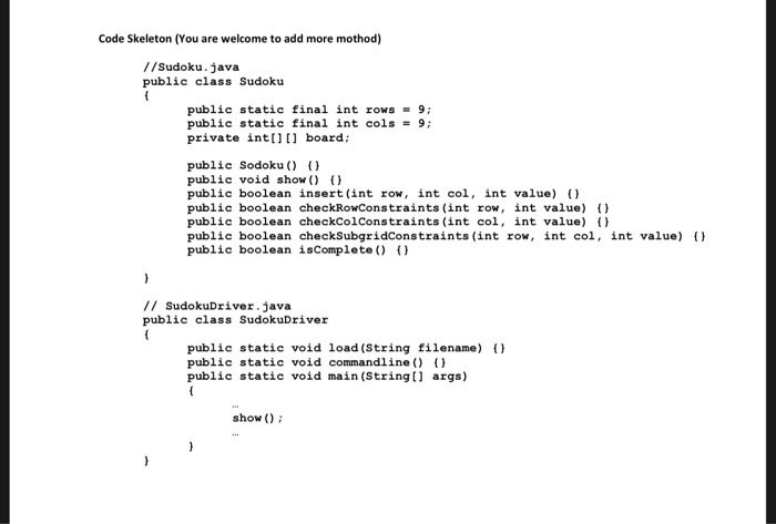 Solved I Need Help Creating This Sudoku Project For Computer 