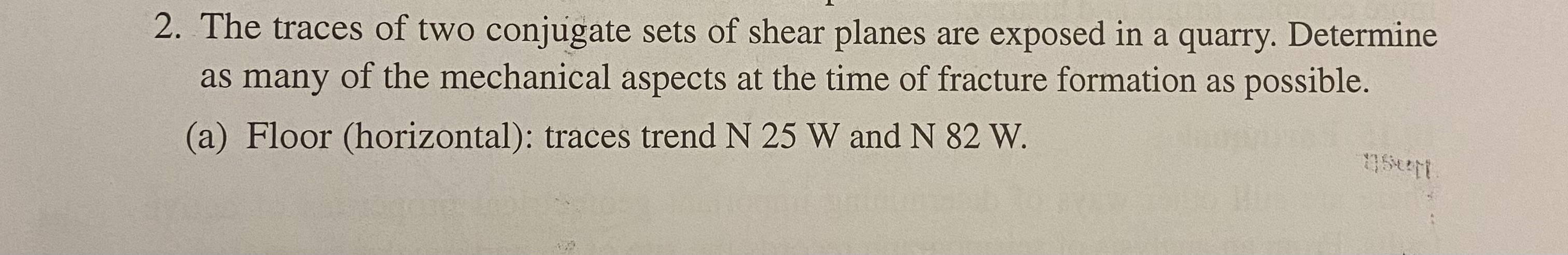Solved The traces of two conjugate sets of shear planes are | Chegg.com