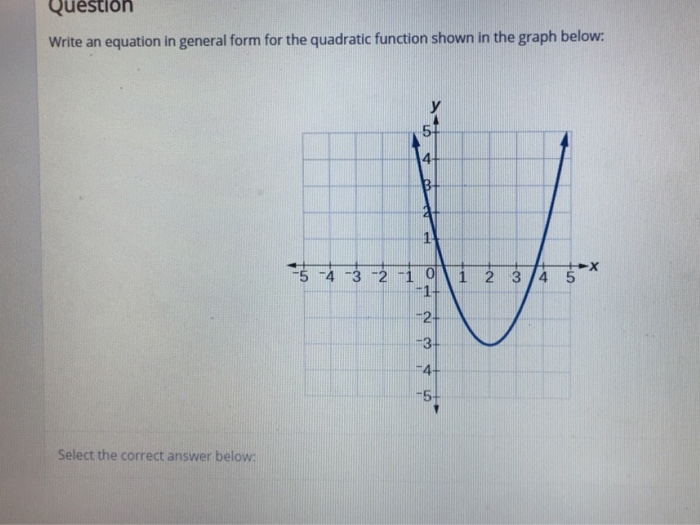 Solved Question Write an equation in general form for the | Chegg.com