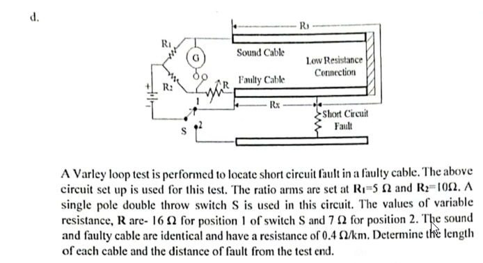 Solved d. Sound Cable Faulty Cable Rx R₁ Low Resistance | Chegg.com