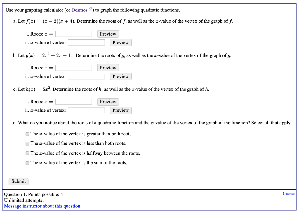 Solved Use your graphing calculator (or Desmos ) to graph | Chegg.com