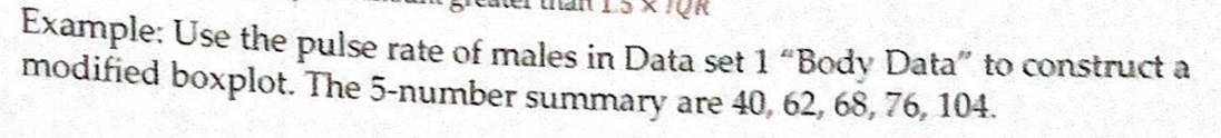 Solved Example: Use the pulse rate of males in Data set 1 | Chegg.com