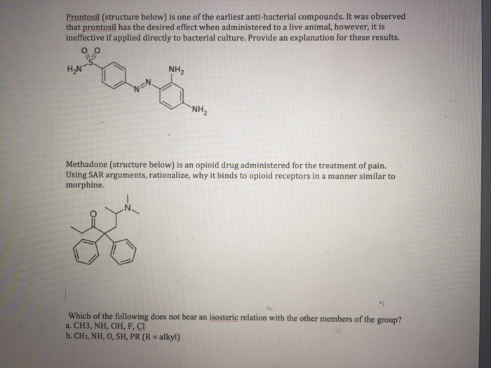 Solved Prontosil (structure below) is one of the earliest | Chegg.com