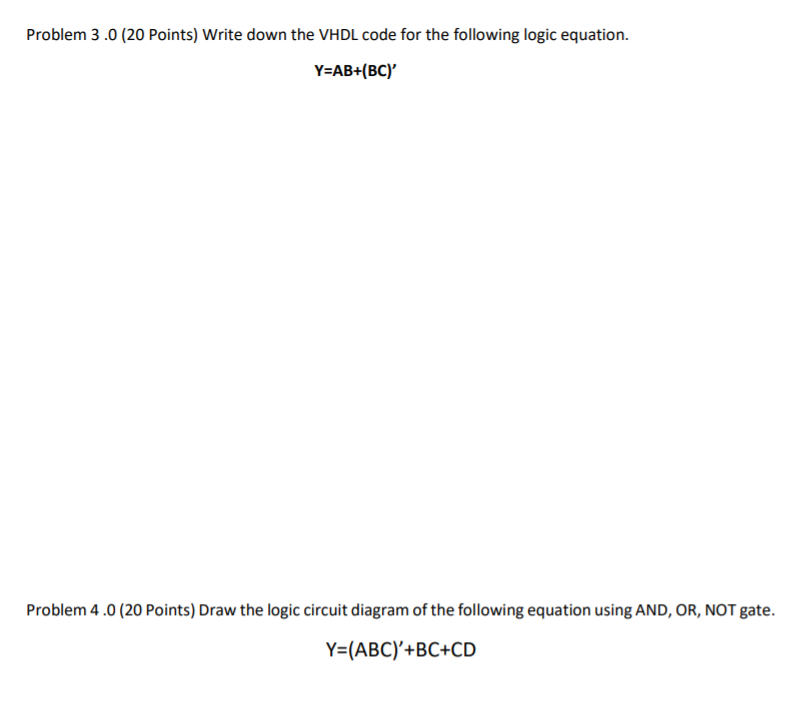 Solved Problem 1.0 (30 Points) Write down the truth table of | Chegg.com