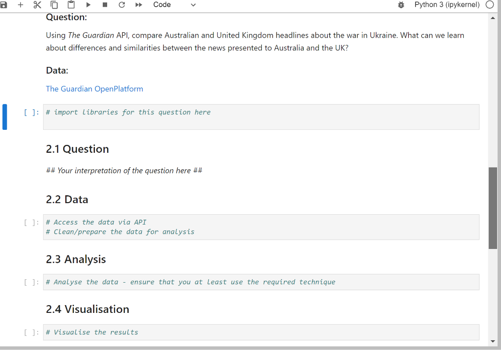 Solved a с > Code e Python 3 (ipykernel) + X Question: | Chegg.com