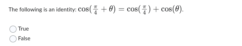 Solved The following is an identity: | Chegg.com