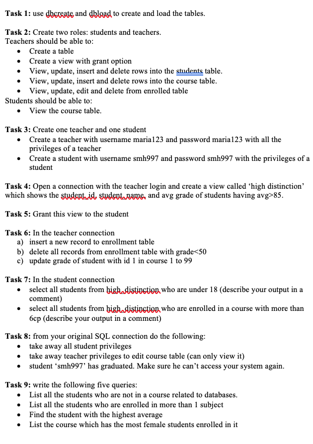 Solved MySQL (ANSWER ALL QUESTIONS + DO ALL TASKS): use | Chegg.com