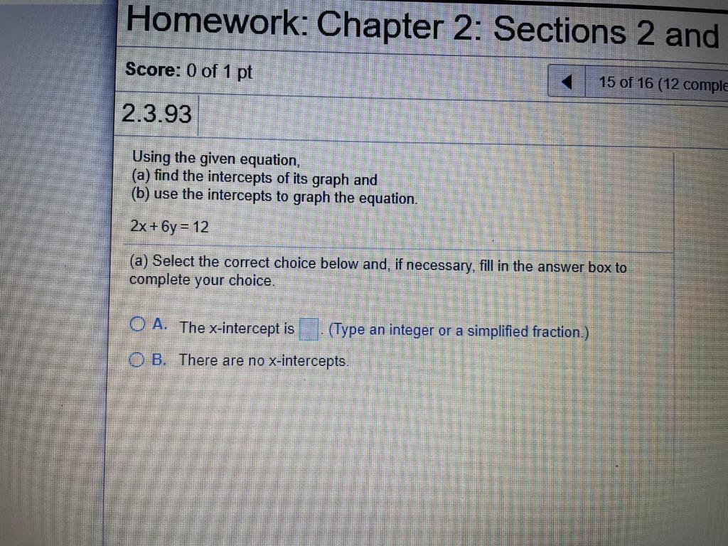 Solved Homework: Chapter 2: Sections 2 and Score: 0 of 1 pt | Chegg.com