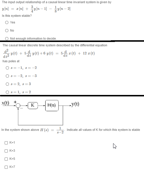 Solved The input output relationship of a causal linear time | Chegg.com