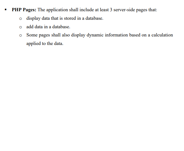 Solved - ICL0 3.1]: PROJECT #2: Development of a web | Chegg.com