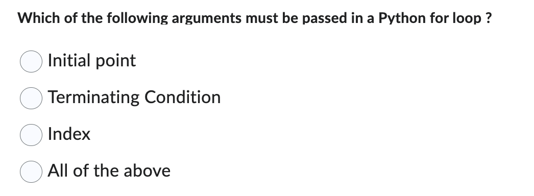 Solved Which Of The Following Arguments Must Be Passed In A 5935
