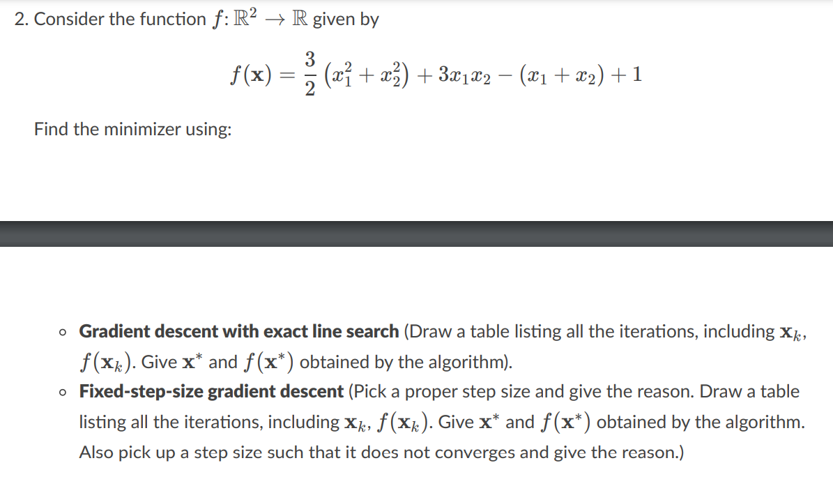 Solved 2. Consider the function f:R2→R given by | Chegg.com