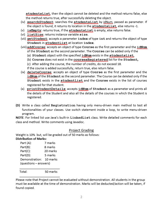 Solved Project It is required to develop an application in | Chegg.com