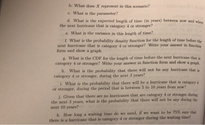 Solved Exercise 32.2. Hurricanes. On the average, hurricane | Chegg.com