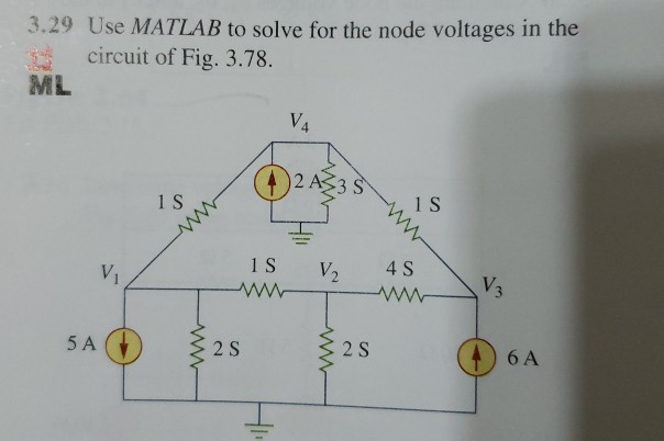 Solved *3.28 Use MATLAB to find the voltages at nodes a, b, | Chegg.com