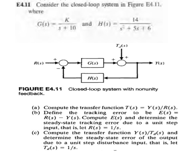 Solved EA.11 Consider the closed-loop system in Figure E4.11 | Chegg.com