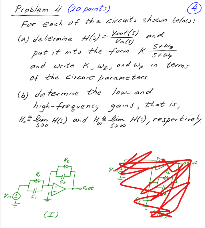Solved Problem 4 20 points) 4 For each of the circuits shown | Chegg.com