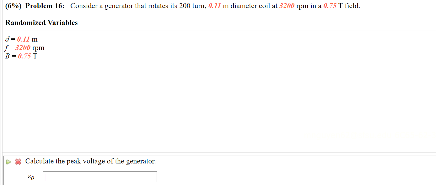 Solved (6\%) Problem 16: Consider a generator that rotates | Chegg.com