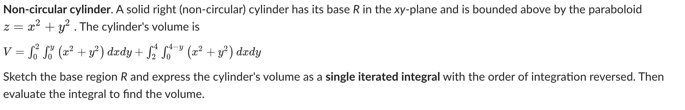 Solved Non-circular cylinder. A solid right (non-circular) | Chegg.com