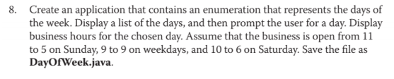 Solved Create an application that contains an enumeration | Chegg.com