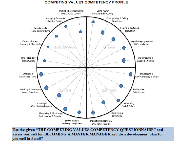Solved COMPETING VALUES COMPETENCY PROFILE Managing & | Chegg.com