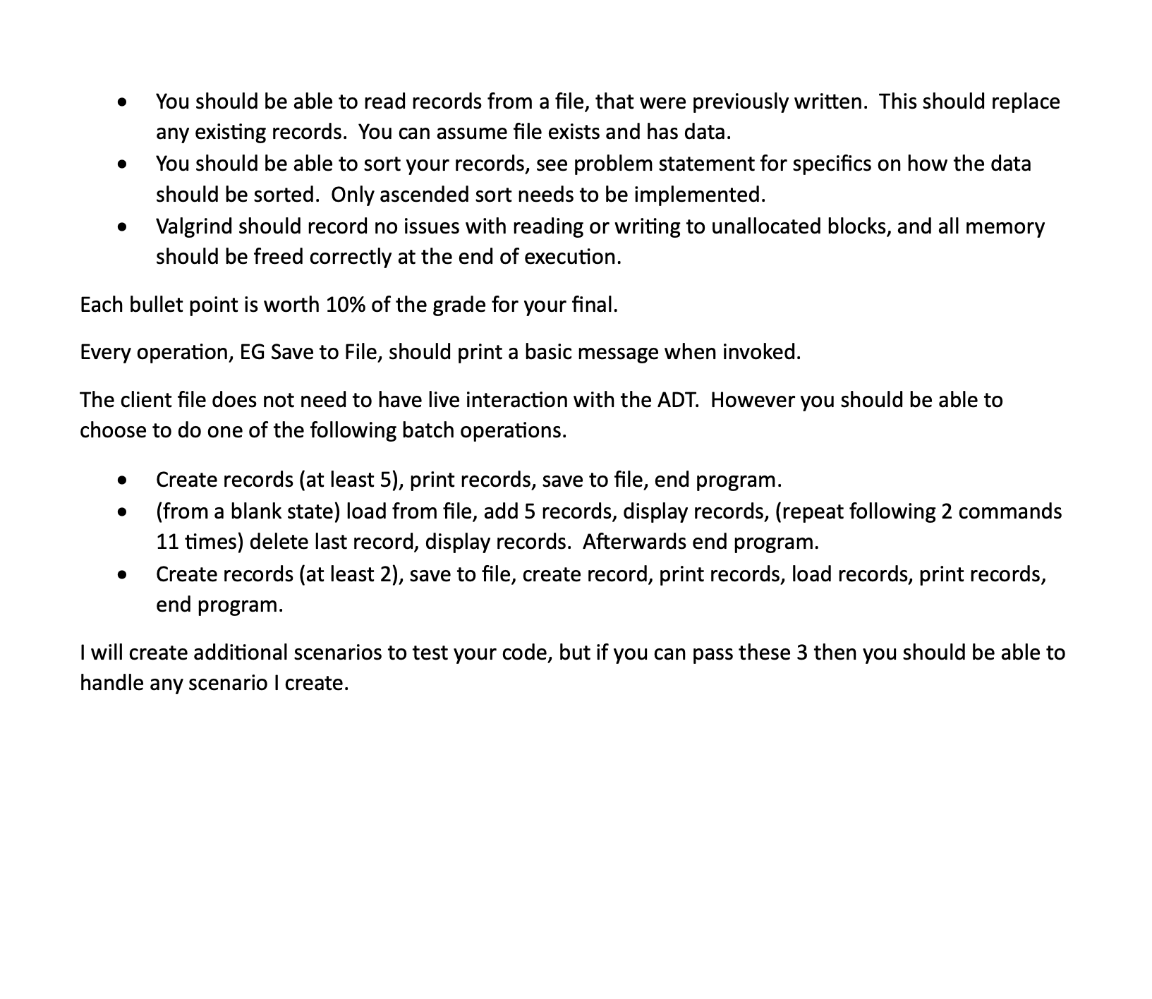 Solved For this Final, you need to implement a program that | Chegg.com