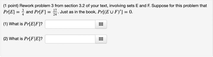 Solved (1 point) Rework problem 3 from section 3.2 of your | Chegg.com