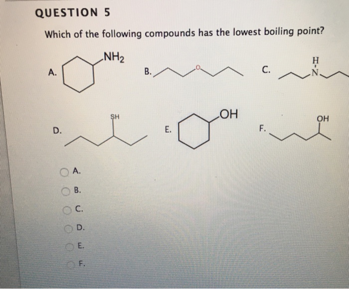 Solved Which of the following compounds has the lowest | Chegg.com