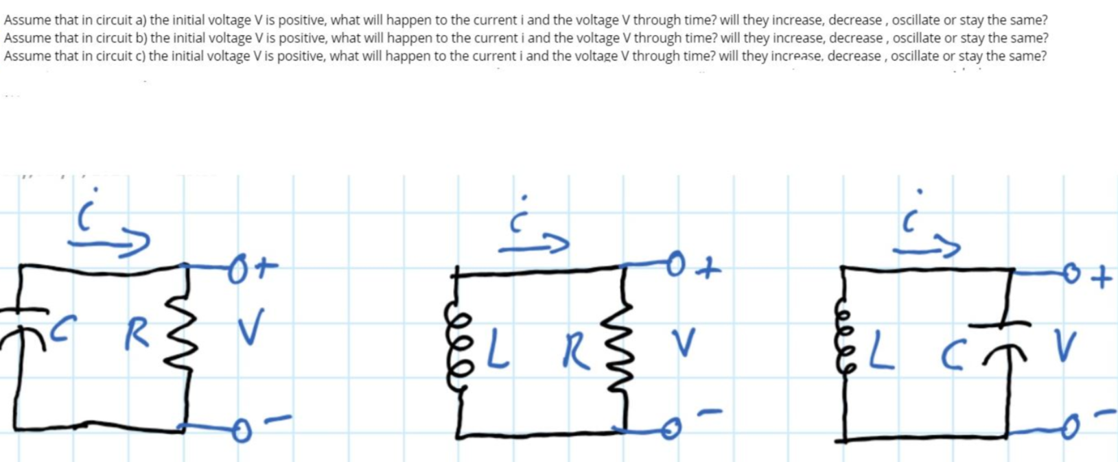 Solved Assume that in circuit a) the initial voltage Vis | Chegg.com