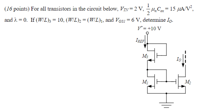 Solved ANSWER ASAP PLZ!! ﻿For all transistors in the circuit | Chegg.com