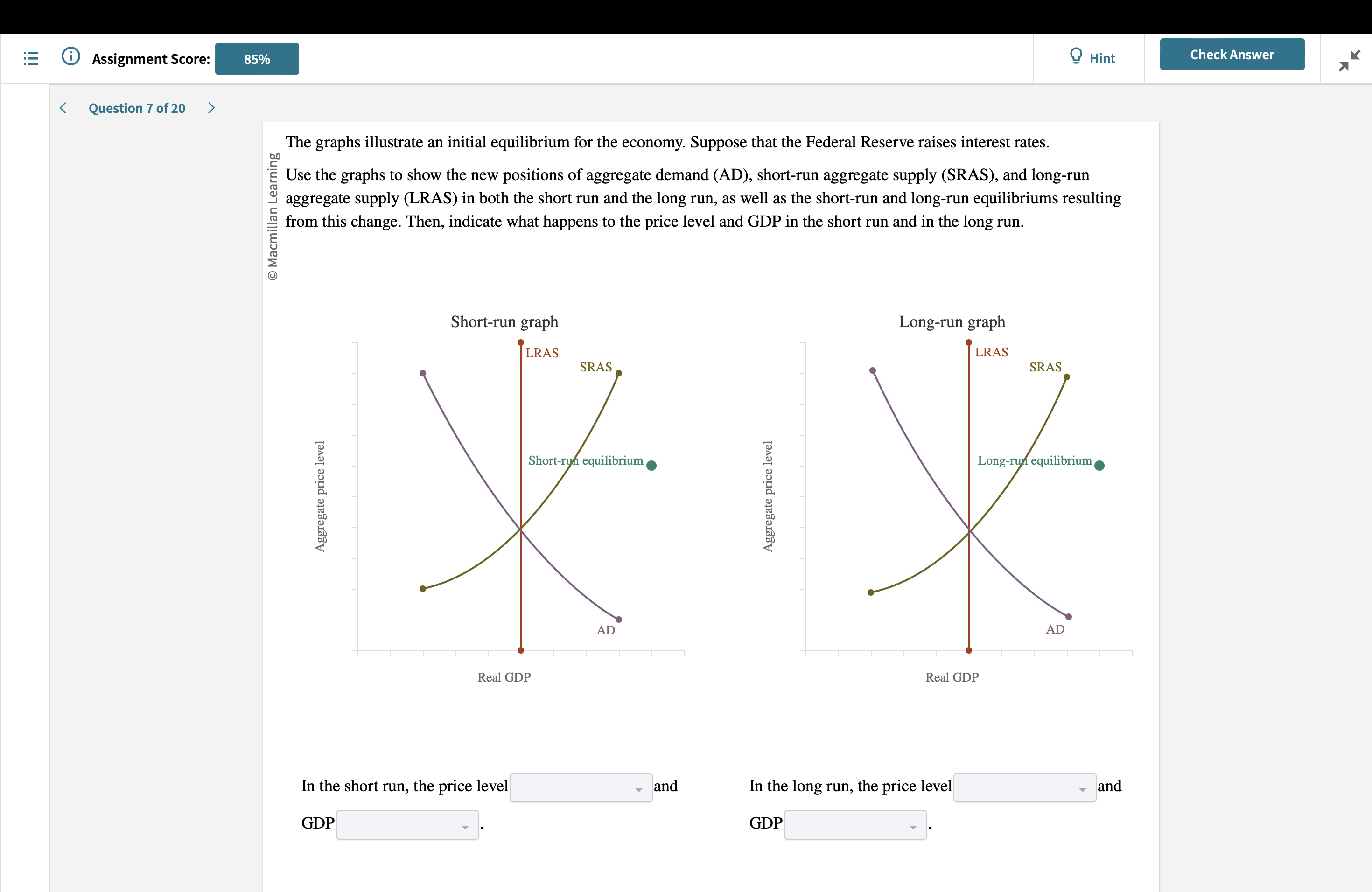 Solved The graphs illustrate an initial equilibrium for the | Chegg.com