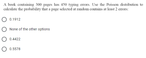 Solved A book containing 300 pages has 450 typing errors. | Chegg.com
