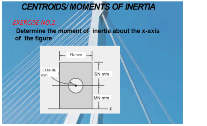 Solved CENTROIDS/MOMENTS OF INERTIA EXERCISE NO.2: Determine | Chegg.com