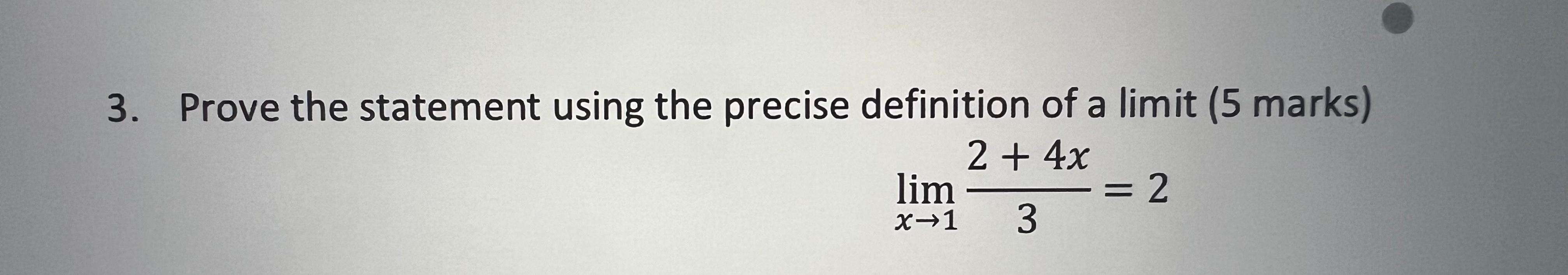Solved Prove the statement using the precise definition of a | Chegg.com