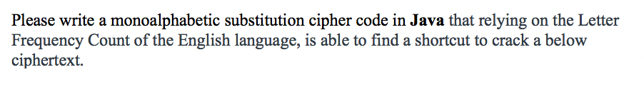 Solved Please write a monoalphabetic substitution cipher | Chegg.com