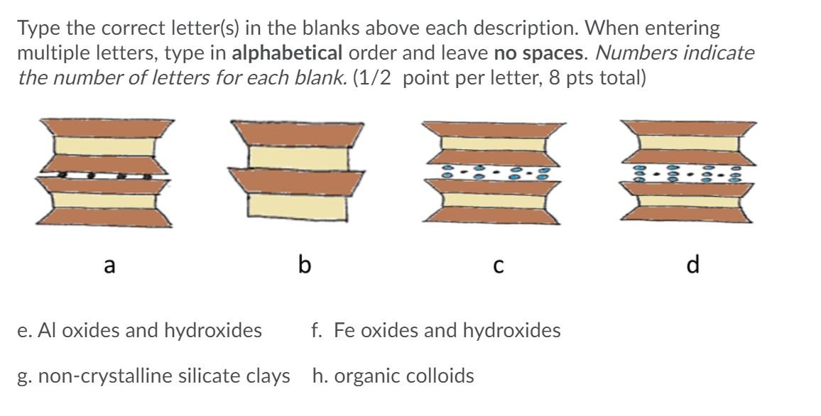 Solved 2:1 phyllosilicates - 3 _______________ 1:1 | Chegg.com