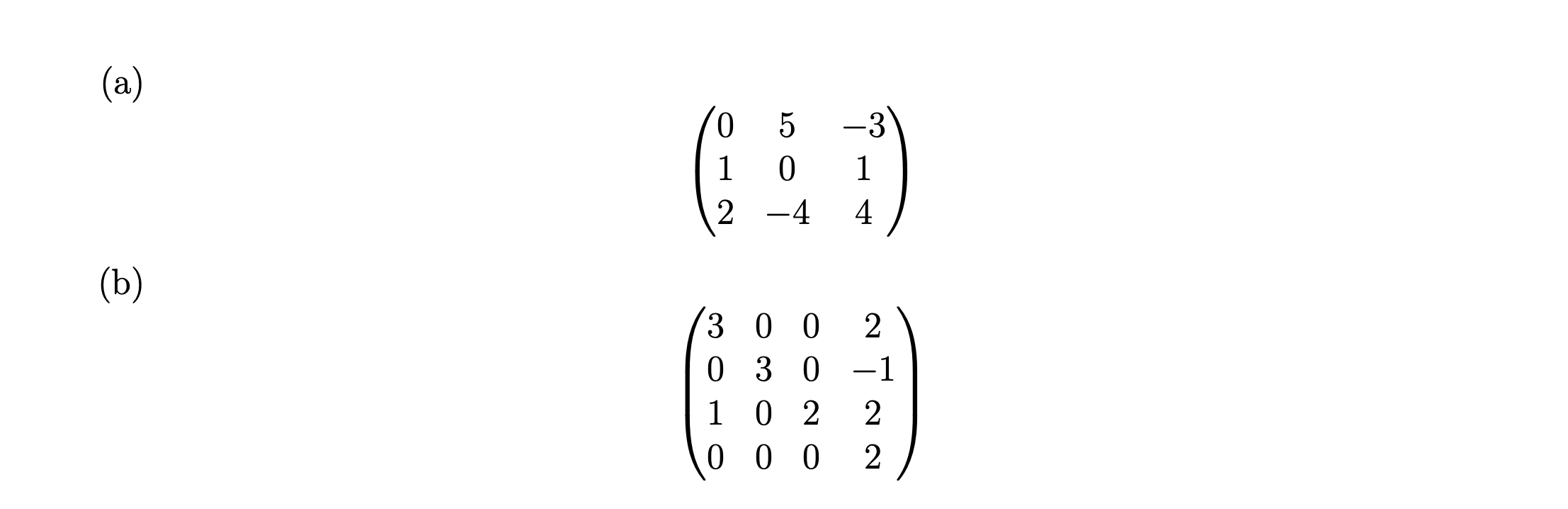 Solved 5. Each of the following matrices represents a linear | Chegg.com