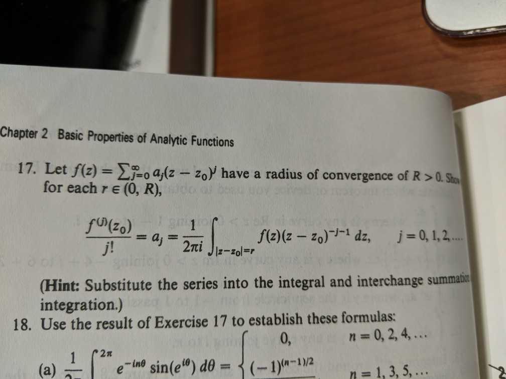 Solved Chapter 2 Basic Properties of Analytic Functions 17. | Chegg.com
