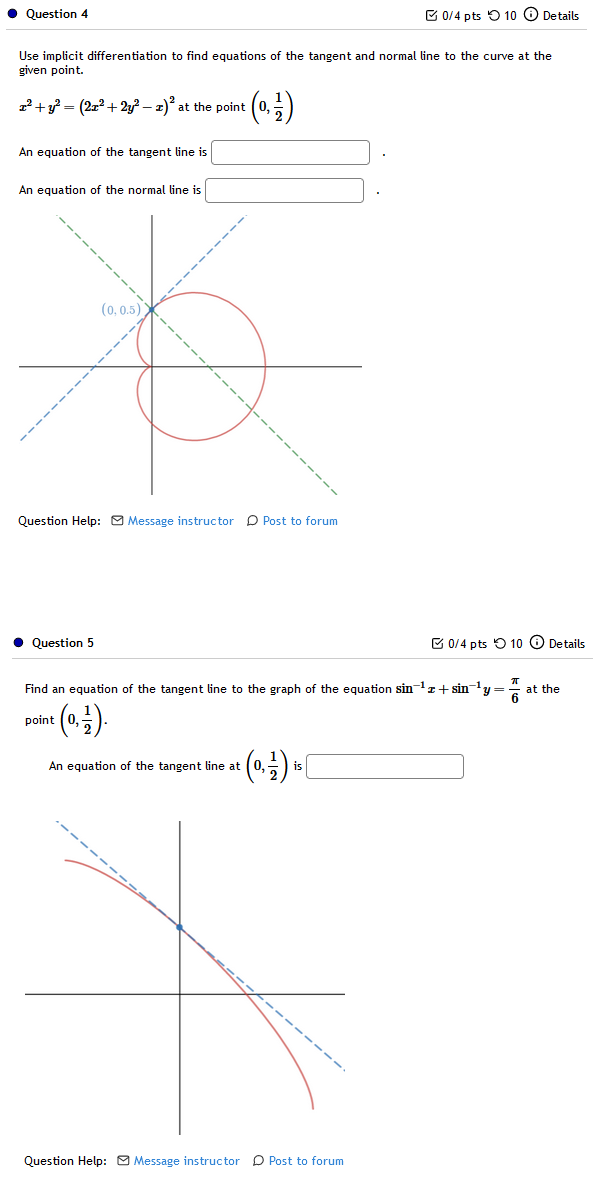 Solved Use implicit differentiation to find equations of the | Chegg.com