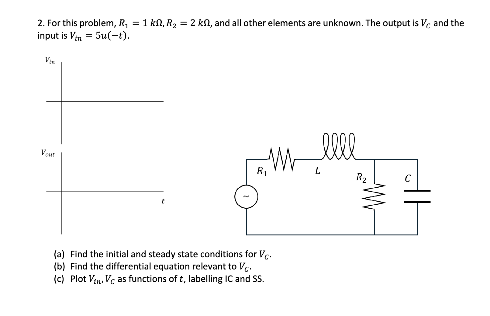 Solved For this problem, R1=1kΩ,R2=2kΩ, ﻿and all other | Chegg.com
